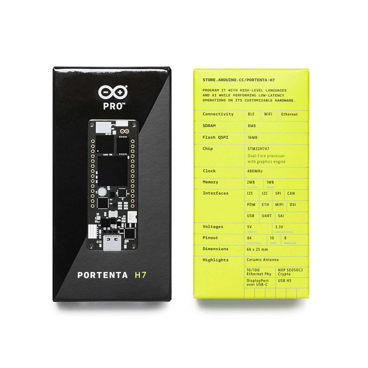 Arduino Portenta H7 - 32 bit ARM Microcontroller - ABX00042