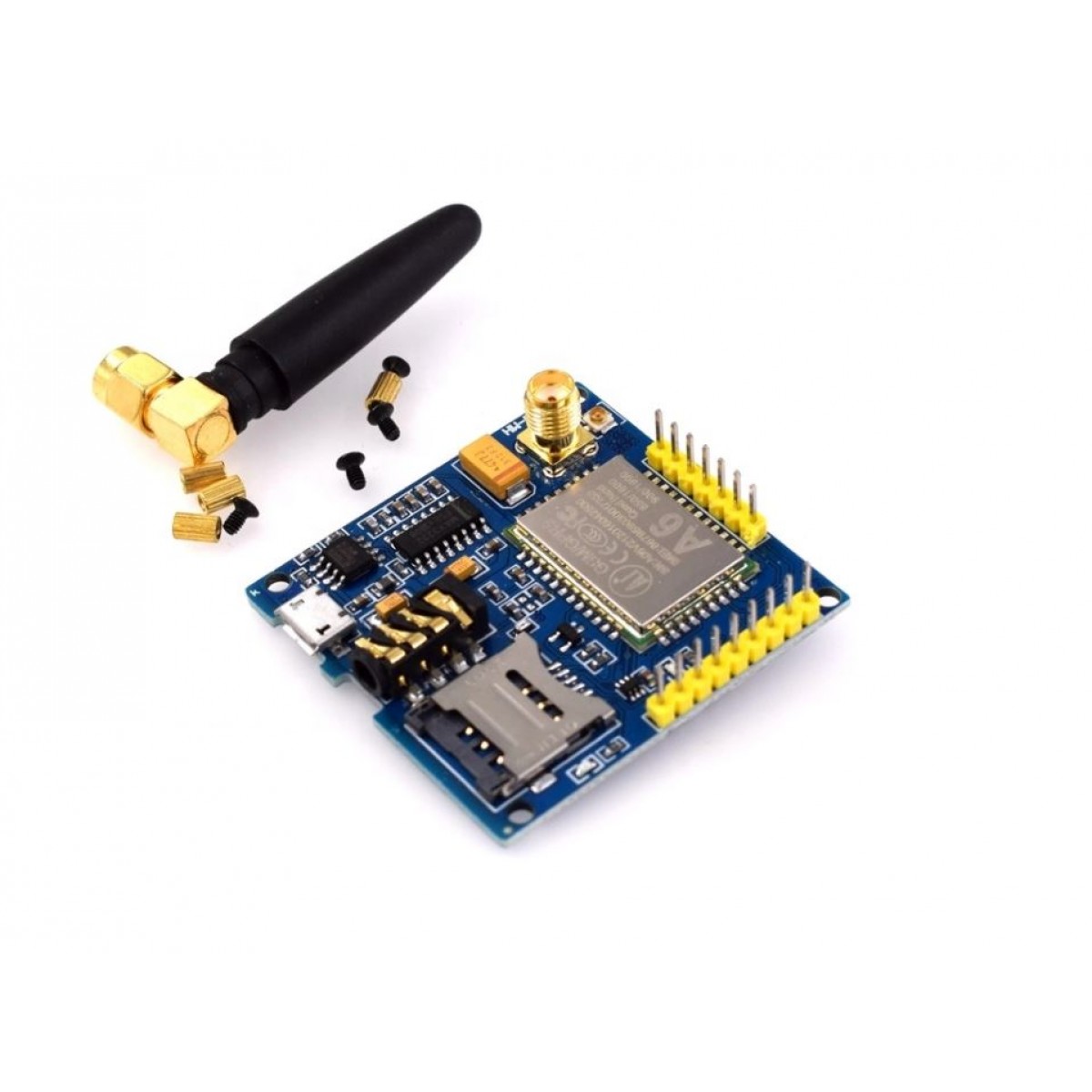A6 GSM GPRS Module with Antenna - GSMMODA6