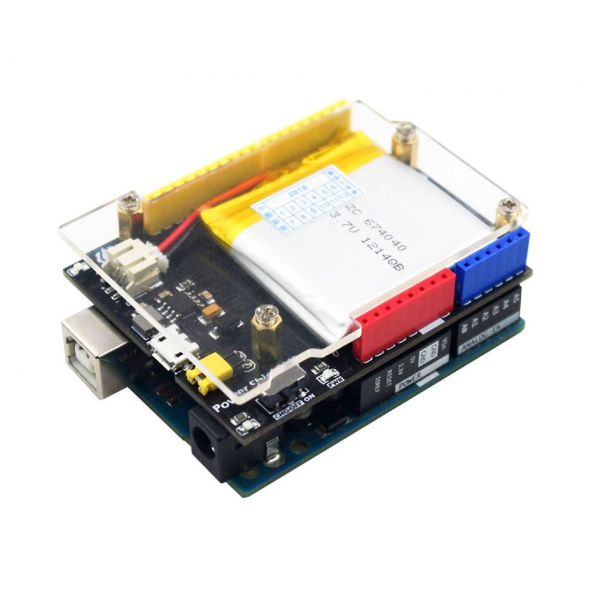 YwRobot Power Shield - 1500mAh Li-Po Batterij - voor Arduino - YWR-ARD080913