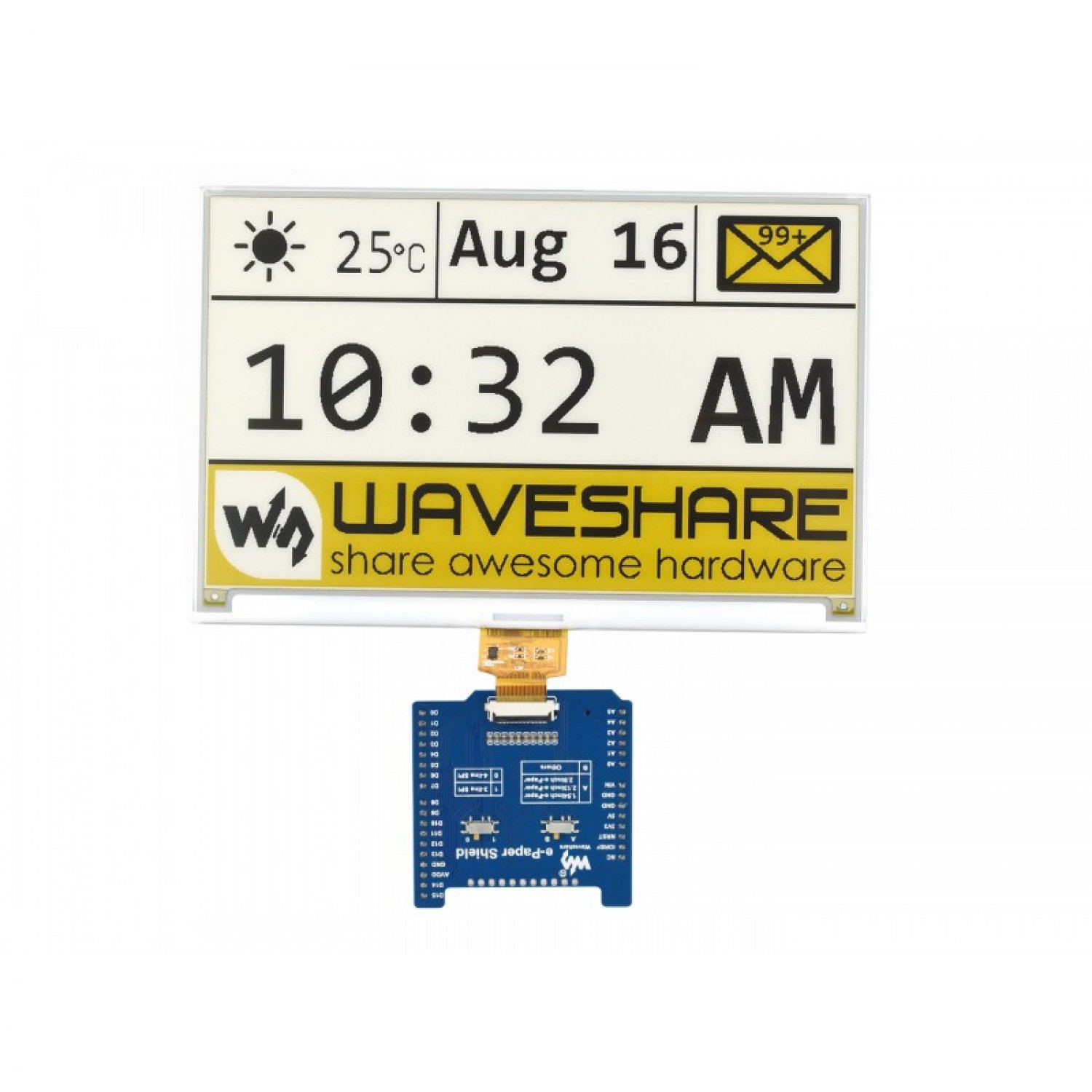 Waveshare e-Paper Driver Shield for Arduino - WS-15082