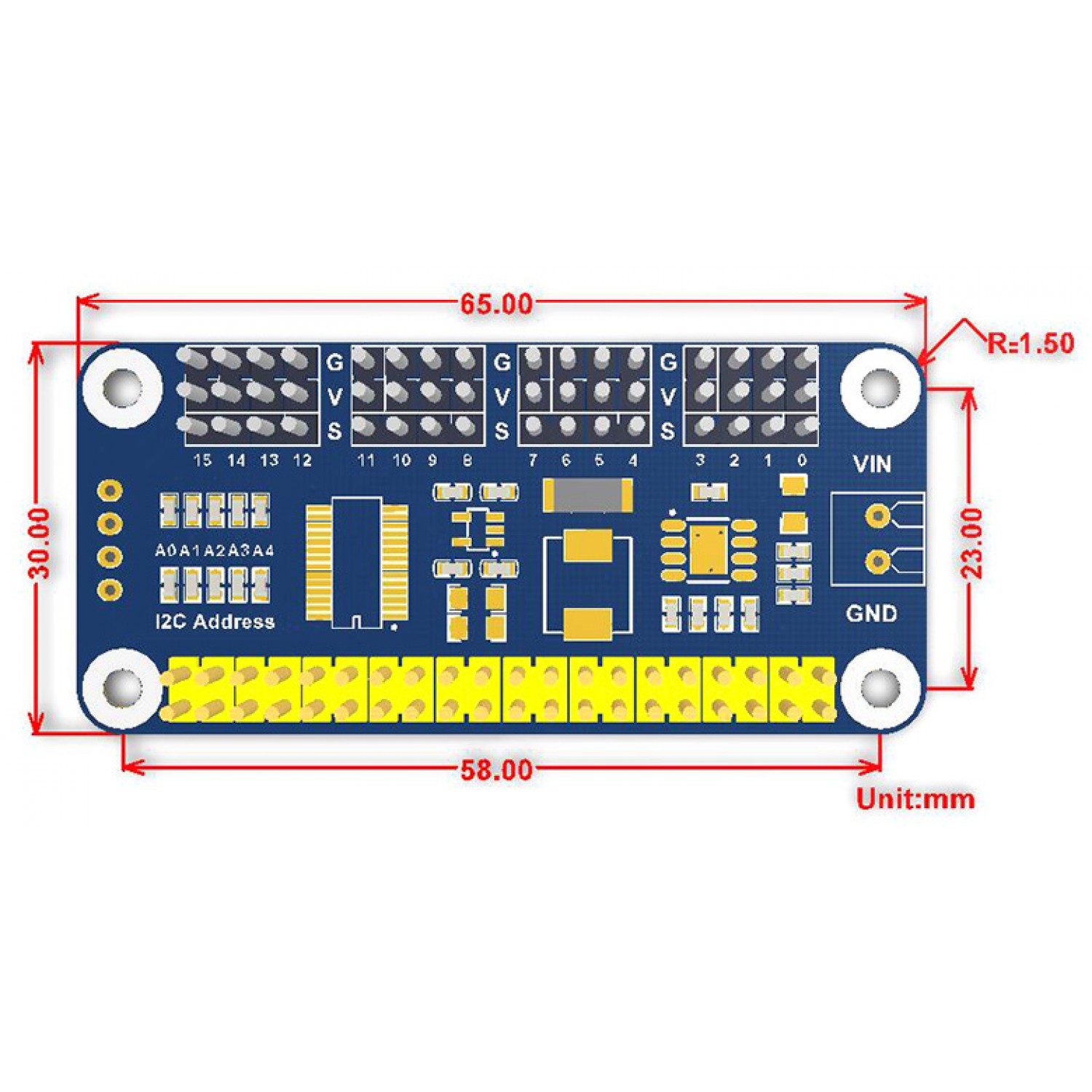 Waveshare Servo Driver HAT (B) for Raspberry Pi - WS-17035