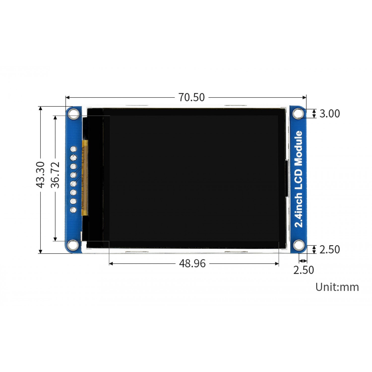 Waveshare 2.4 inch TFT-LCD Display - 240*320 Pixels - SPI - WS-18366 Waveshare 2.4 inch TFT-LCD Display - 240*320 Pixels - SPI - WS-18366