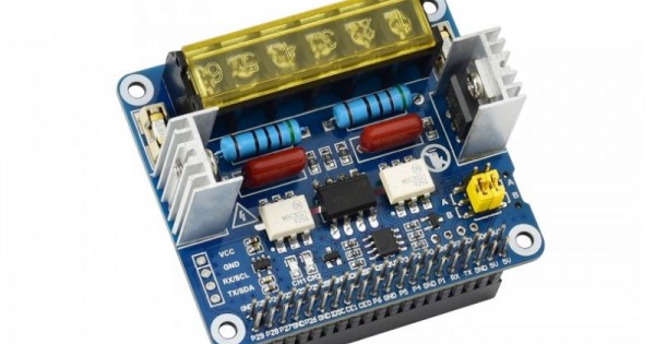 Waveshare 2 Ch Triac Hat Ac Dimmer 2 Kanalen Voor Raspberry Pi