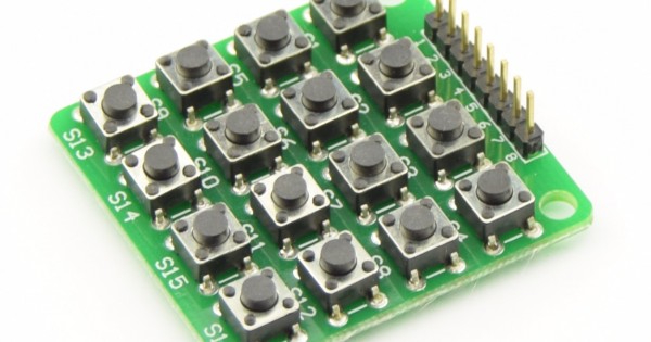 Keypad 4x4 matrix - Tactile Switch - KEY4x4TACTPCB