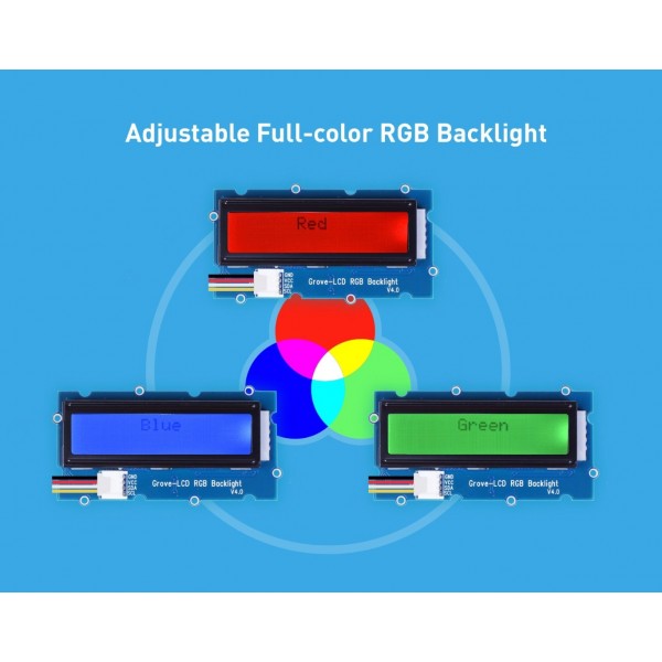 Seeed Studio Grove LCD Display RGB Backlight - 16*2 Characters - Black ... Seeed Studio Grove LCD Display RGB Backlight - 16*2 Characters - Black ...