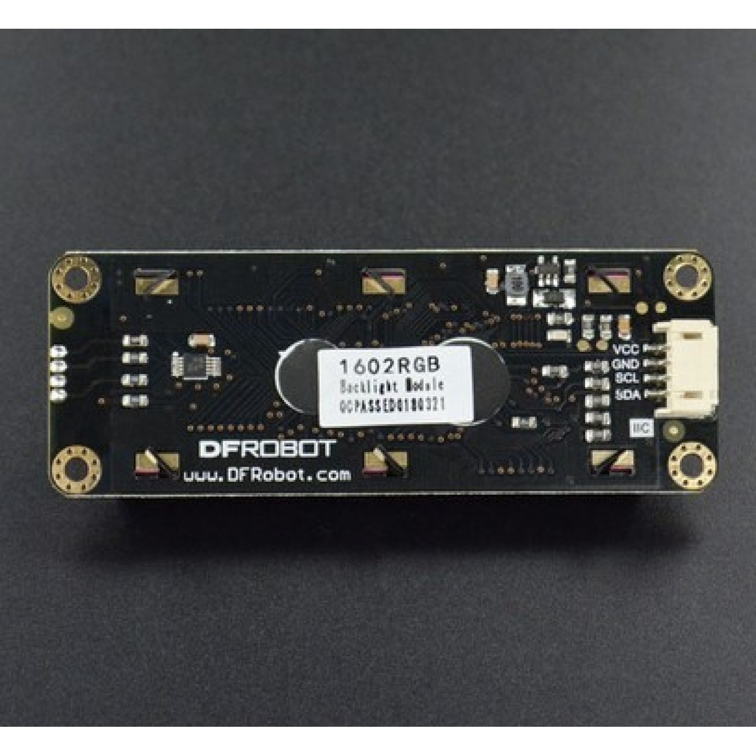 Dfrobot Gravity I2c 16x2 Lcd With Rgb Font Display Black Background Dfrobot Dfr0554 