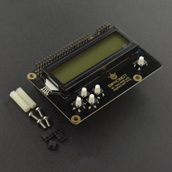 Dfrobot I2c 16x2 Rgb Lcd Keypad Hat With Rgb Backlight For Raspberry Pi Dfrobot Dfr0514